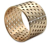 China CuSn8 & CuSn6 Material Wrapped Bronze Sliding Bearing With Filled Lubrication Pockets for sale