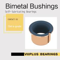 China Bi-Metal Copper Flanged Sleeve Bearings & Washer Standard Inch Size Plain Bearings Oil Groove for sale