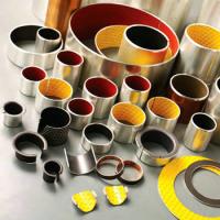 China Orange POM Colour Polymer Plain Bearings Slit Greasing Hole Bronze Bushings for sale