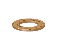 China CuSn8 Bronze Sleeve Flanged Bearings Diamond Indentations Or Stamped With Oil Grooves for sale