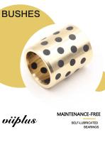 China Manganese Bronze Bushing Packaging Machinery Graphite Plugged Bushings Replacement Parts For Plastic Injection Machinery for sale