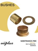 China CuSn8 Bronze Sleeve Flanged Bearings Diamond Indentations Or Stamped With Oil Grooves for sale