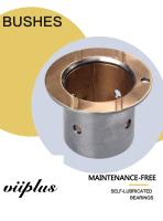 China Shaft Oil Grooves & Lock Flange Bimetal Bearing Bushes With Oil Indentation CuSn10Pb10 for sale