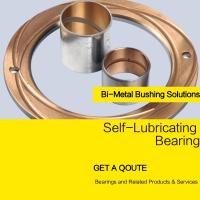 China Shaft Oil Grooves & Lock Flange Bimetal Bearing Bushes With Oil Indentation CuSn10Pb10 for sale
