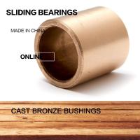 China Brass High Strength Flange Embedded Graphite Plugged Bushings Mating Housing Shaft Tolerance for sale