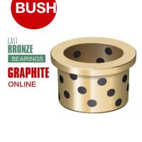China Brass High Strength Flange Embedded Graphite Plugged Bushings Mating Housing Shaft Tolerance for sale