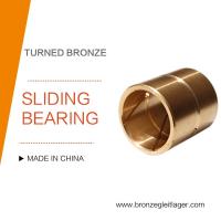 China Lubrication Hole Grooves Turned Tempered Cylindrical Manganese Bronze Sliding Bearing For Highest Strain & Impact Load for sale