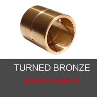 China Lubrication Hole Grooves Turned Tempered Cylindrical Manganese Bronze Sliding Bearing For Highest Strain & Impact Load for sale