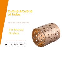 China DIN 1494 / ISO 3547 CUSN8P Wrapped Tin Bronze Bushes Sliding Bearing With Perforations Lubrication Pockets for sale