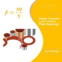 China Metal - Polymer Low Friction Plain Cylindrical Bushes Compliant To RoHS Specifications for sale