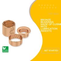 China Cylindrical Bushes Bronze Plain Sleeve Bearings With Grease Reservoirs Oil Holes for sale