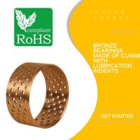 China Cylindrical Bushes Bronze Plain Sleeve Bearings With Grease Reservoirs Oil Holes for sale
