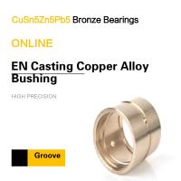China CuSn5Zn5Pb5 EN Casting Copper Alloy Bearing Custom & Special Groove Patterns for sale