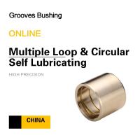 China RG7 CuSn7Zn4Pb7 Bronze Bearings For Valves Circular Grooves Type Bushing for sale
