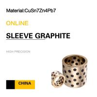 China RG7 CuSn7Zn4Pb7 Bronze Bearings For Valves Circular Grooves Type Bushing for sale
