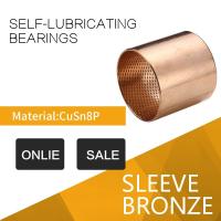 China CuSn8 / CuSn6 Tin Bronze Bushings Diamond & Ball Shaped Indents Self Lubricating Oil Indentation for sale