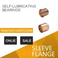 China CuSn8 / CuSn6 Tin Bronze Bushings Diamond & Ball Shaped Indents Self Lubricating Oil Indentation for sale