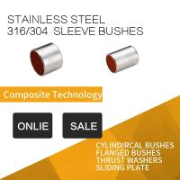 China 316 Stainless Steel Sleeve Bushing With Red Modified  For Printing & Dyeing Machines for sale
