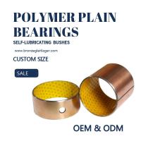 China Oil Hole Composite Yellow Polymer Plain Bearings Guide Sleeve Copper for sale