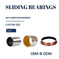 China Oil Hole Composite Yellow Polymer Plain Bearings Guide Sleeve Copper for sale