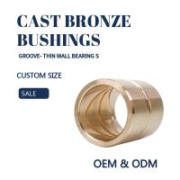 China Customzied Oil / Grease Groove Casting Bronze Sleeve & Flange Six To Eight Designs For Loaders for sale