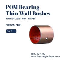 China Steel Bronze Red Polymer Plain Bearings Split Bushes Tin / Copper Made To Order for sale