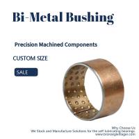 China Precision Machined Components Split Self Lubricating Bimetal Bushing With Graphite for sale