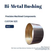 China Precision Machined Components Split Self Lubricating Bimetal Bushing With Graphite for sale