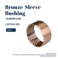 China Thin Wall Graphite Plugged Bushing Metric And Inch Sizes Bronze Sleeve FB09G for sale