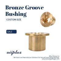 China CNC Precision Machining Copper Flange Sleeve Bushing Oil Groove Costom Size for sale