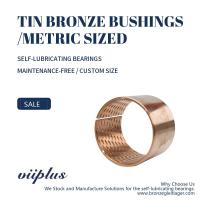 China CUSN8 / CUSN6 Sleeve Bronze Bushing With Lubrication Grooves DIN 1494 / ISO 3547 40 - 44 L50 for sale