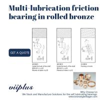 China Multi Lubrication Friction Type Bearing In Rolled Bronze Material CuSn8 Bronze For Hydraulics for sale