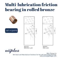 China Multi Lubrication Friction Type Bearing In Rolled Bronze Material CuSn8 Bronze For Hydraulics for sale