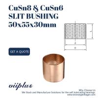 China Metric Sizes Standards Bronze Gleitlager Split Bushing CuSn8 50x55x30 BMZ 5030 for sale
