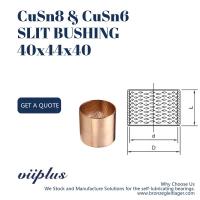 China Slit Oilless Bronze Bushings For Hydraumatic CuSn8P 40x44x40 BMZ 4040 Size for sale