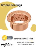 China CuSn8 & CuSn6.5 Bronze Bearings Material | Flange Cylindrical Bushes Type for sale