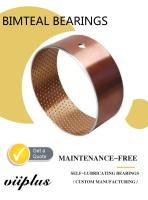China Wrapped Bimetal Bushing Bearing With Lubrication Pockets DIN1494 for sale