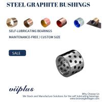China Flange Steel Graphite Bushing Self Lube Wear Plates Metric Size Long Life for sale