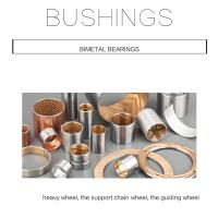 China Track Roller Flange Bimetal Bearing Bushes , Steel Bronze Bimetal Bush for sale