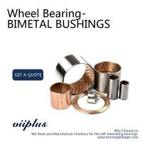 China Track Roller Flange Bimetal Bearing Bushes , Steel Bronze Bimetal Bush for sale