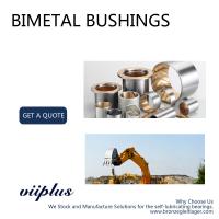 China Track Roller Flange Bimetal Bearing Bushes , Steel Bronze Bimetal Bush for sale