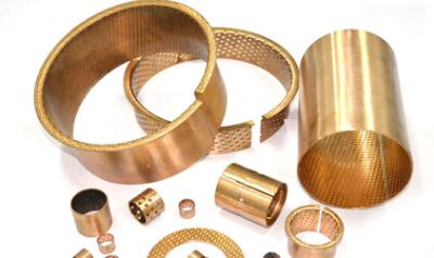 China DIN 1494 / ISO 3547 CUSN8P Wrapped Tin Bronze Bushes Sliding Bearing With Perforations Lubrication Pockets for sale