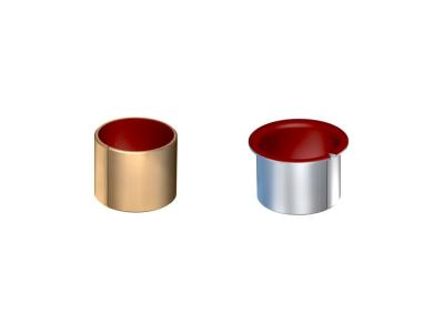 China Steel Backed Polymer Plain Bearings Flange Type  For Hydraulic Oil Lubrication for sale