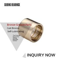 China Customzied Oil / Grease Groove Casting Bronze Sleeve & Flange Six To Eight Designs For Loaders for sale