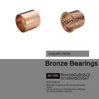 China High Load Capacity Bronze Sleeve Bushings Made Of CuSn8 With Lubrication Indents for sale