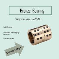China Bronze With Embedded Solid Lubricant Straight Bushing 45 Mm ID 55 Mm OD 40 Mm Length for sale