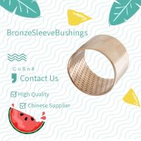 China High Load Capacity Bronze Sleeve Bushings Made Of CuSn8 With Lubrication Indents for sale