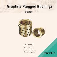 China Flange Collar Bronze Plugged Bearings , Self Lubricating Bearing Metric Size for sale