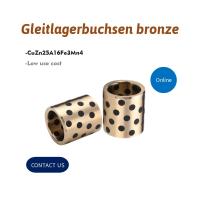 China Gleitlagerbuchsen Bronze Alloy Bronze Gleitlager Bushing With Graphite Inserted for sale