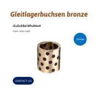 China Gleitlagerbuchsen Bronze Alloy Bronze Gleitlager Bushing With Graphite Inserted for sale